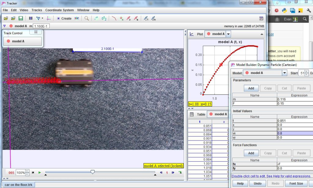 Testing physics models using videos & Tracker