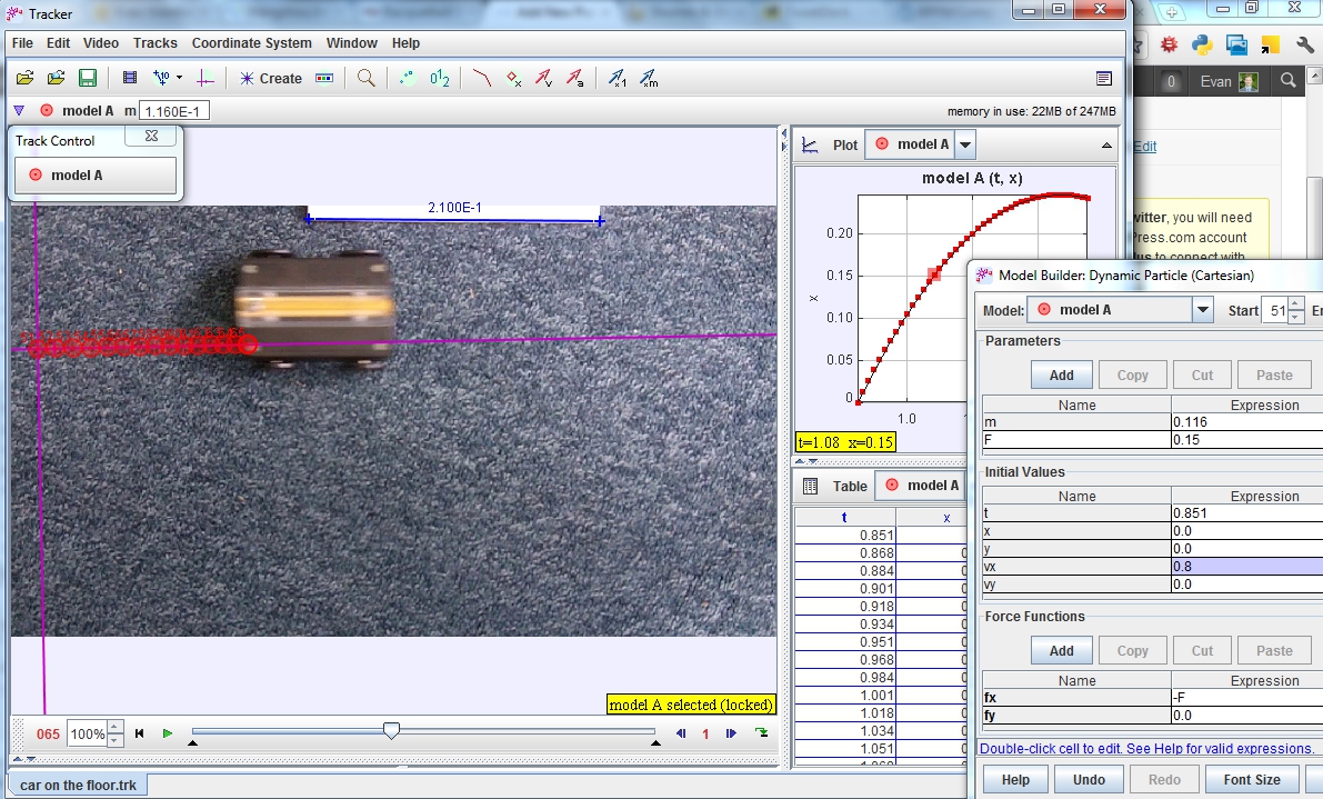 Testing physics models using videos & Tracker